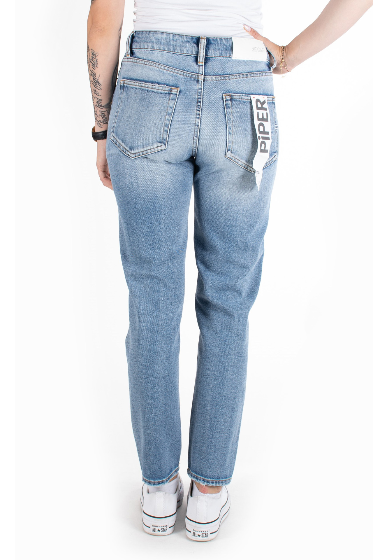 VICOLO DENIM PIPER - DENIM BLUE. Please Shop